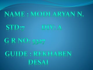 Aaryan modi | PPTX