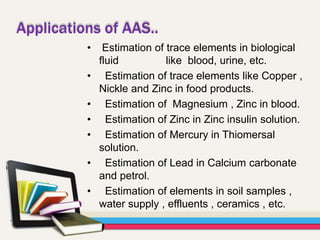 Atomic absorption spectroscopy | PPT