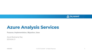 Azure Analysis Services (Azure Bootcamp 2018) | PDF