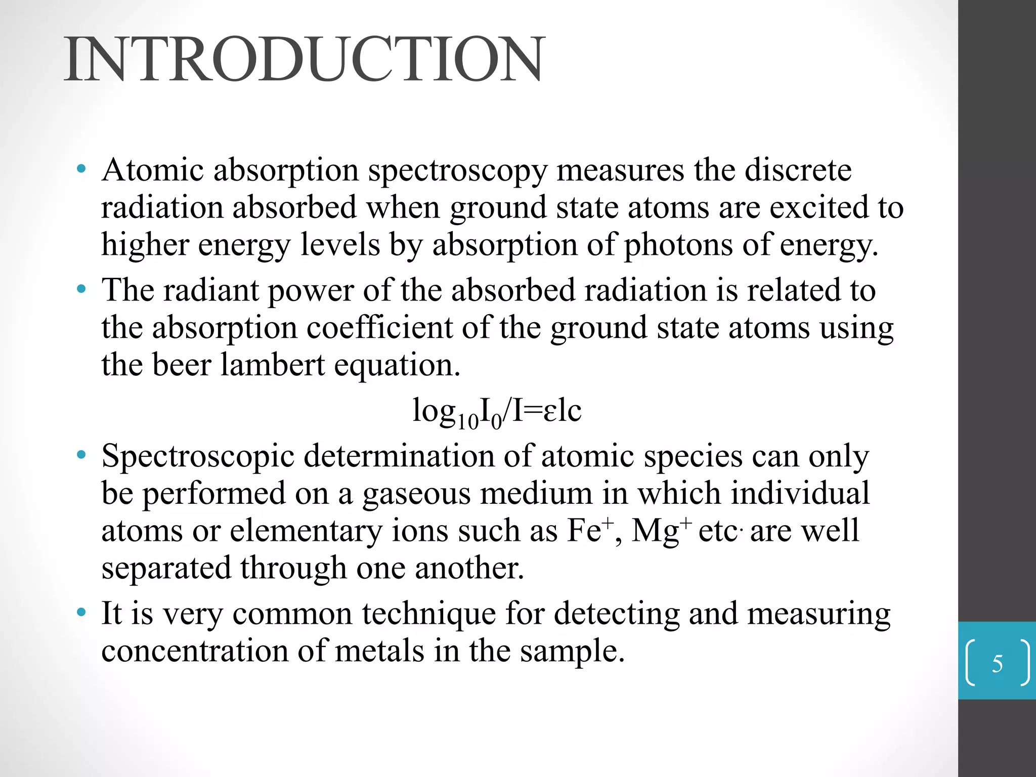 Atomic absorption spectroscopy | PPTX