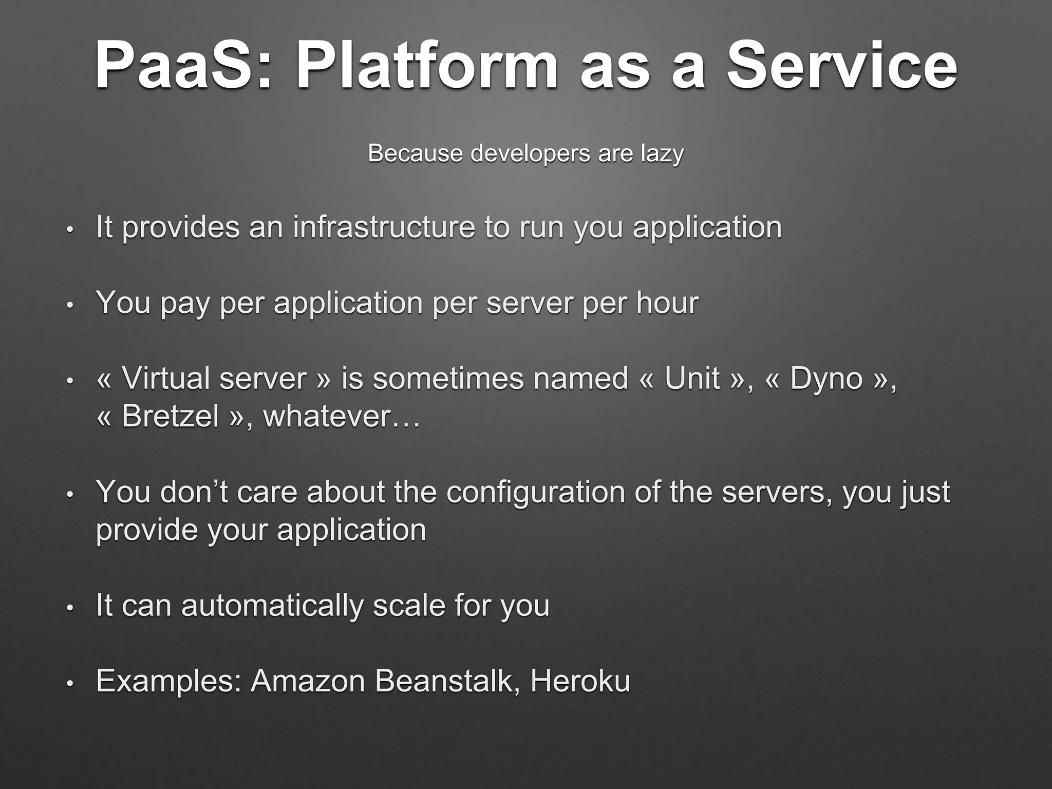 SaaS, IaaS, PaaS, FaaS, CaaS... Explanation about all those terms | PPTX