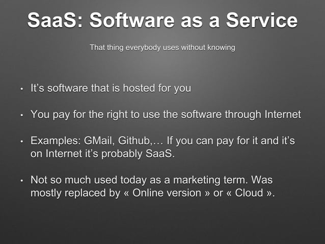 SaaS, IaaS, PaaS, FaaS, CaaS... Explanation about all those terms | PPTX