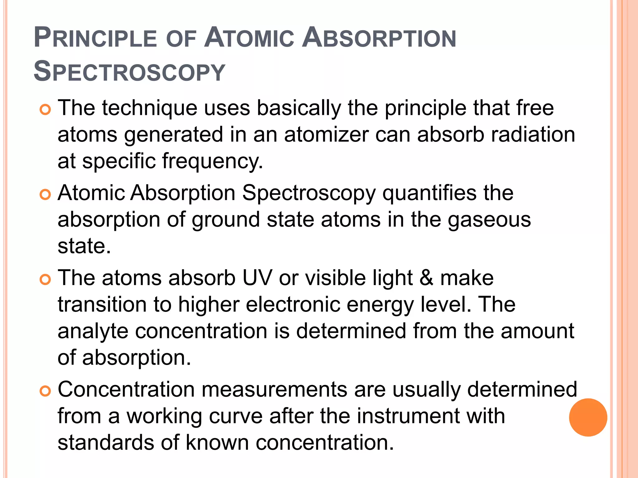 Atomic absorption spectroscopy | PPTX
