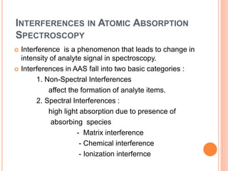 Atomic absorption spectroscopy | PPTX