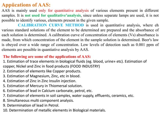ATOMIC ABSORPTION SPECTROSCOPY ( AAS) | PPTX | Chemistry | Science