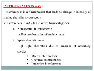 atomic absorption spectroscopy | PPTX