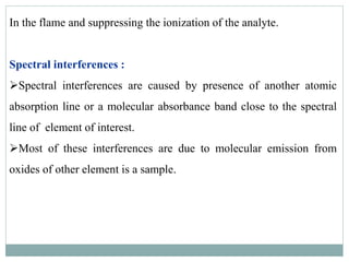 atomic absorption spectroscopy | PPTX