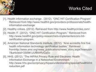 Certification and Accreditation for Health IT Systems | PPT