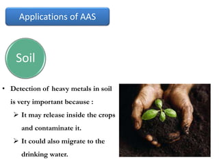 AAS Applications for heavy metal determination | PPTX