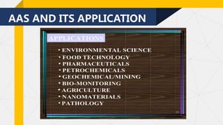 Atomic Absorption Spectroscopy | PPTX | Chemistry | Science