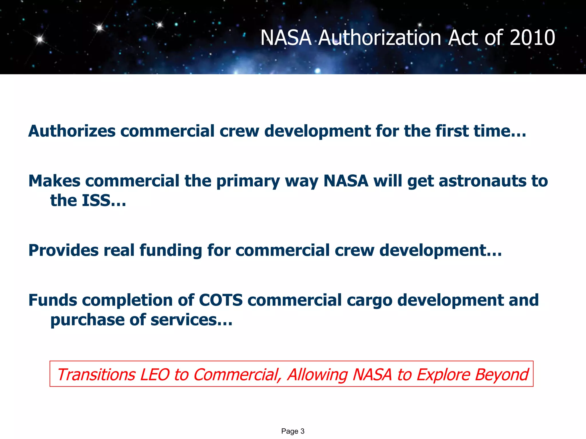Commercial Spaceflight Federation | PPT | Non-Profit Organizations ...