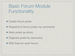 Building a Drupal Forum | PPT