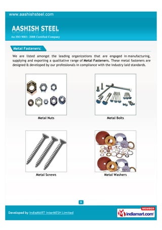 Aashish Steel, Mumbai , Metal Products | PDF