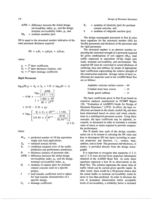 Aashto guide for design of pavement structures-93 | PDF