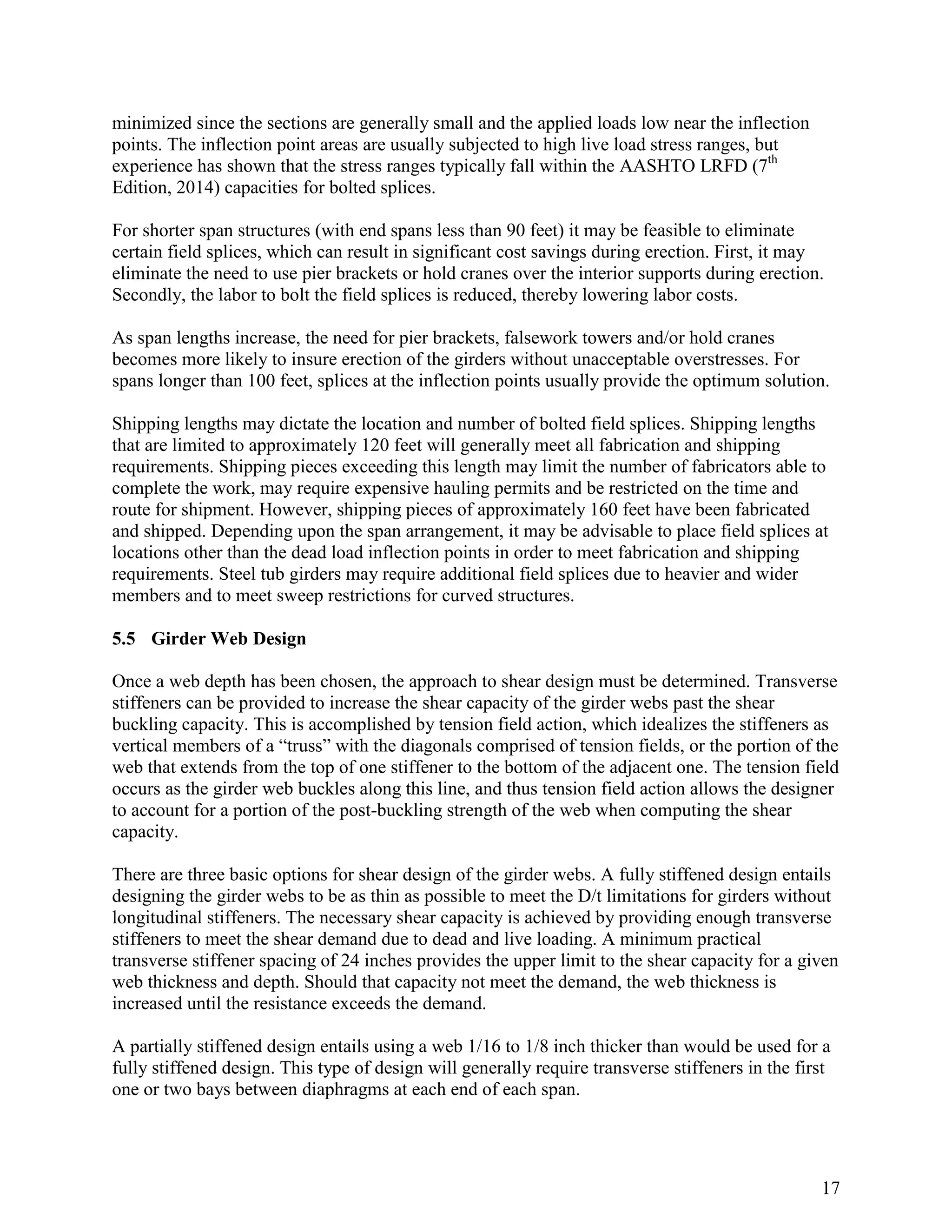 AASHTO Steel Bridge Design Handbook Volume 06 Stringer Bridges | PDF