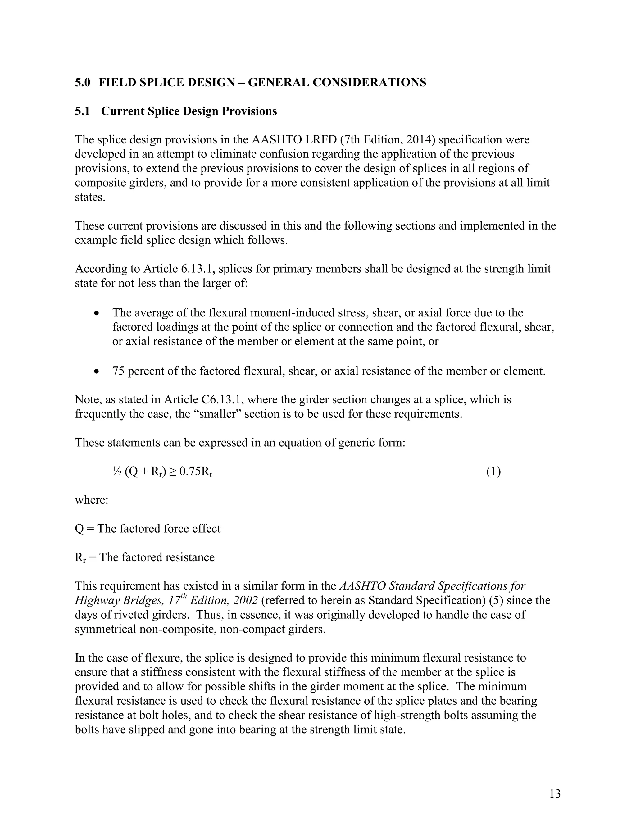 FHWA Steel Bridge Design Handbook Volume 14 | PDF