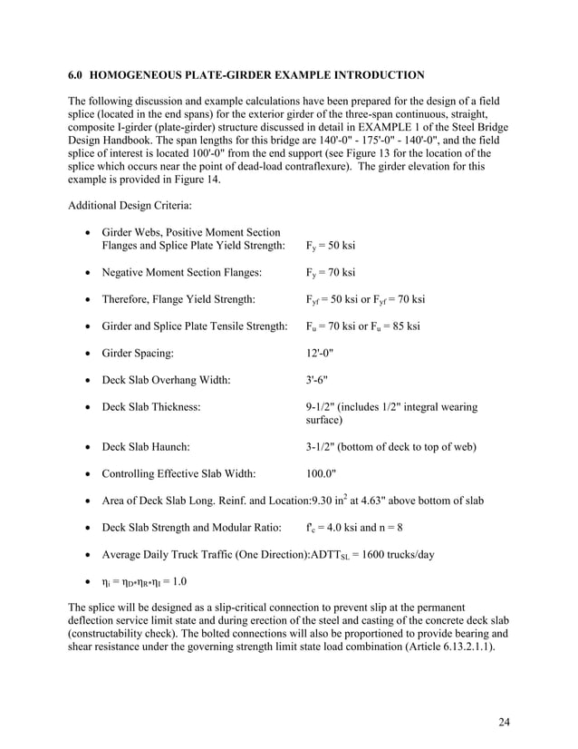 FHWA Steel Bridge Design Handbook Volume 14 | PDF