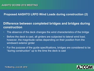 AASHTO T-4 Proposed Guide Specifications for Wind Loads on Bridges ...