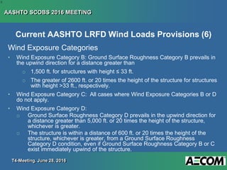 AASHTO T-4 Proposed Guide Specifications for Wind Loads on Bridges ...