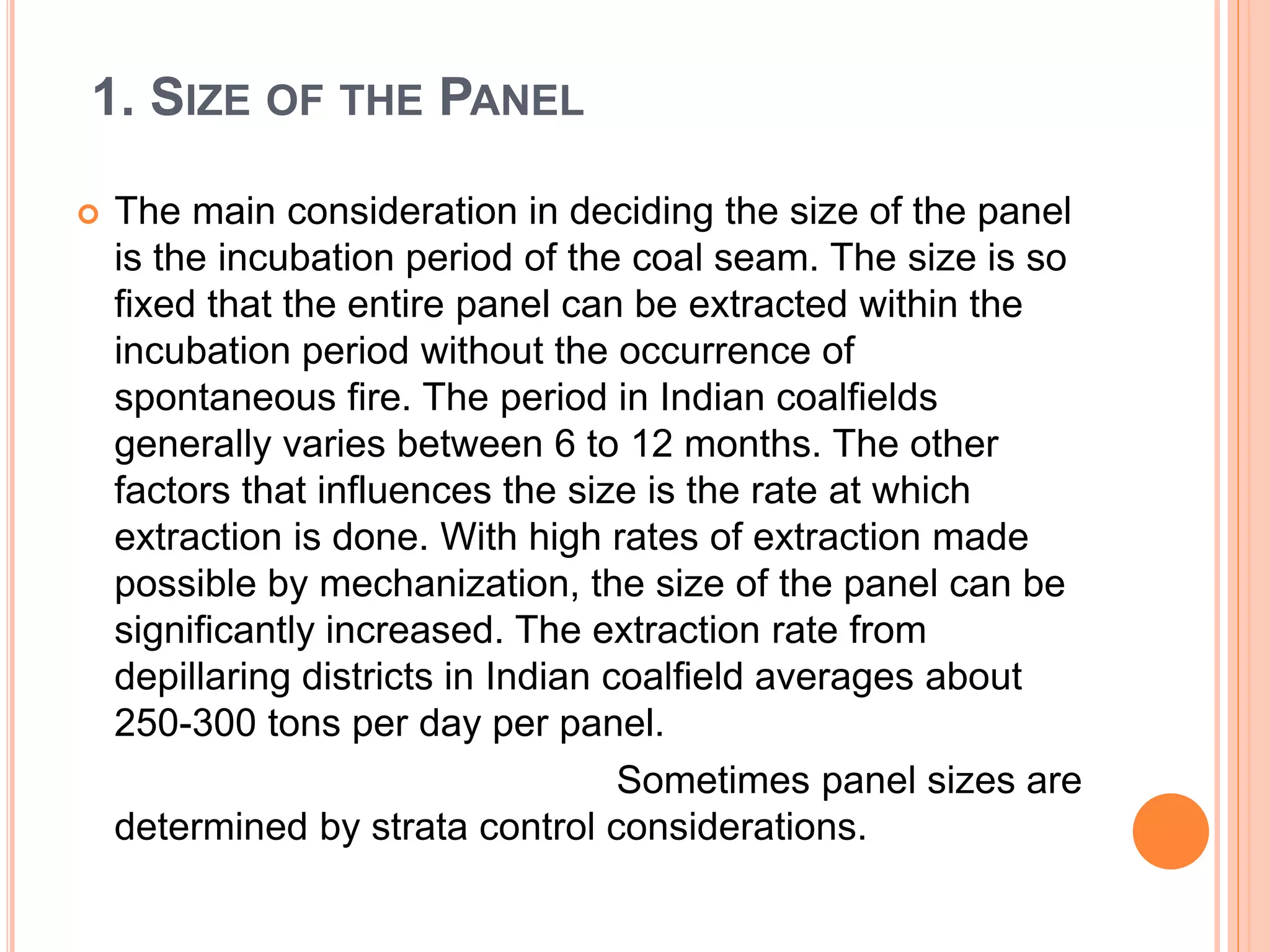 Design of Bord and Pillar method in coal mines | PPTX
