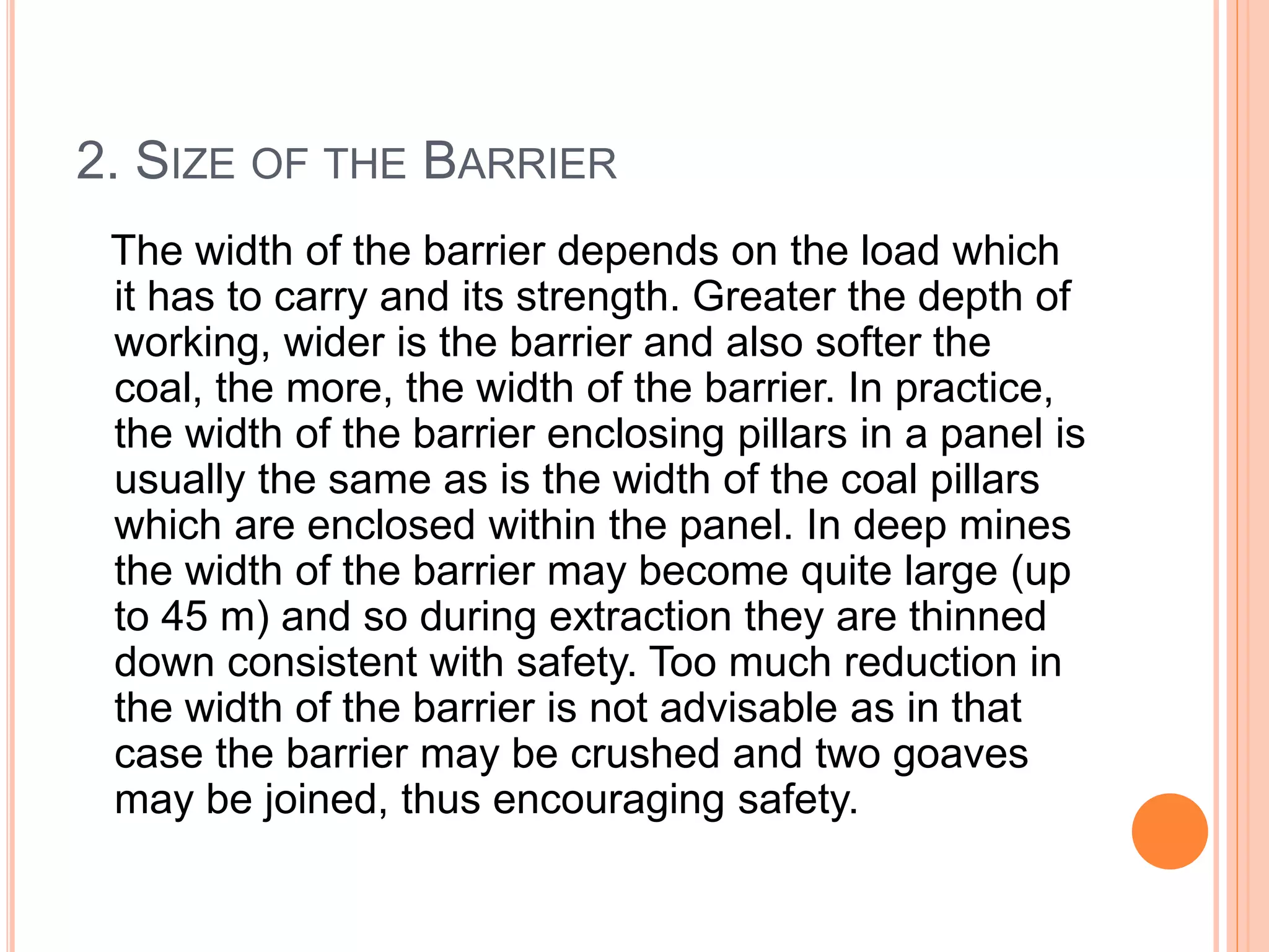 Design of Bord and Pillar method in coal mines | PPTX