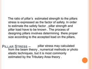 Design of Bord and Pillar method in coal mines | PPTX