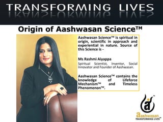 Aashwasan organizational offerings | PPT