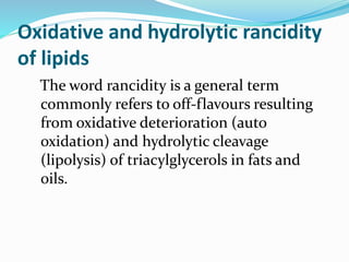 chemistry OF FOODS | PPT