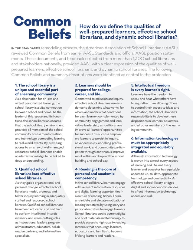 AASL Standards Framework | PDF