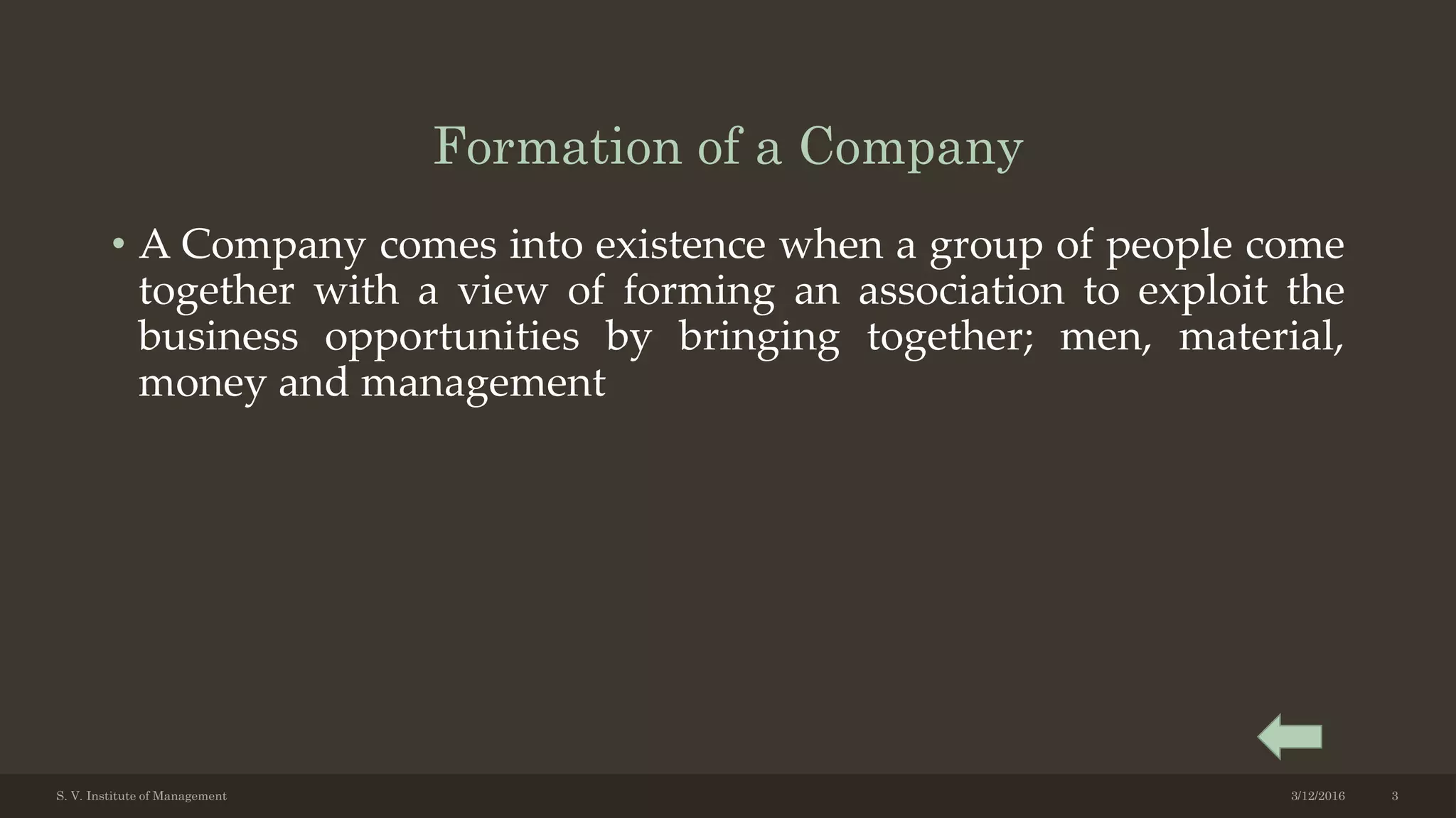 Formation of Company & Steps involved in it | PPT