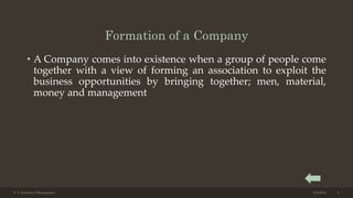 Formation of Company & Steps involved in it | PPT