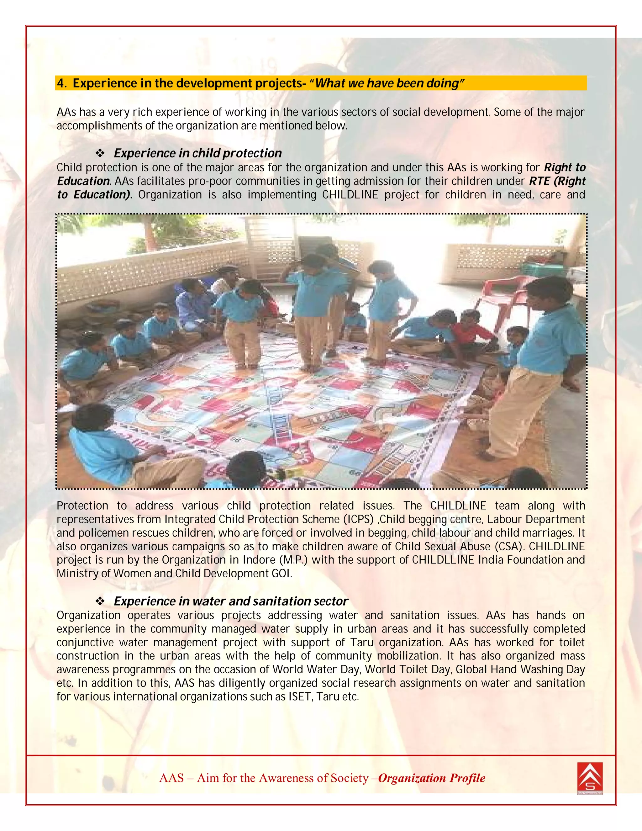 AAs organization profile | PDF