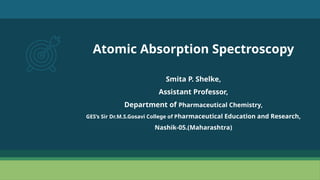 Atomic Absorption Spectrocopy: Atomic spectroscopy | PPT
