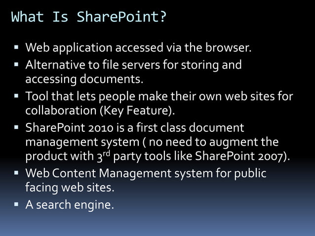 Introducing SharePoint 2010 to Computer Science Students | PPTX