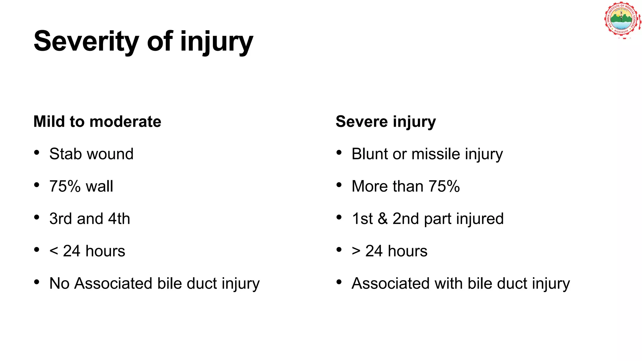 AAST grading - Bowel/Intestinal Injury | PPTX