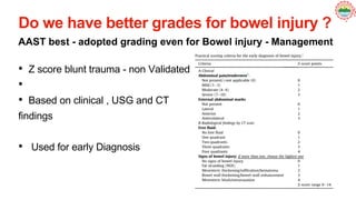 AAST grading - Bowel/Intestinal Injury | PPTX