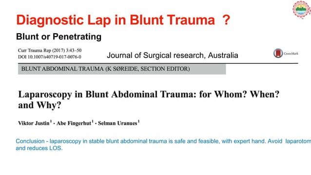 AAST grading - Bowel/Intestinal Injury | PPTX | First Aid | Injuries