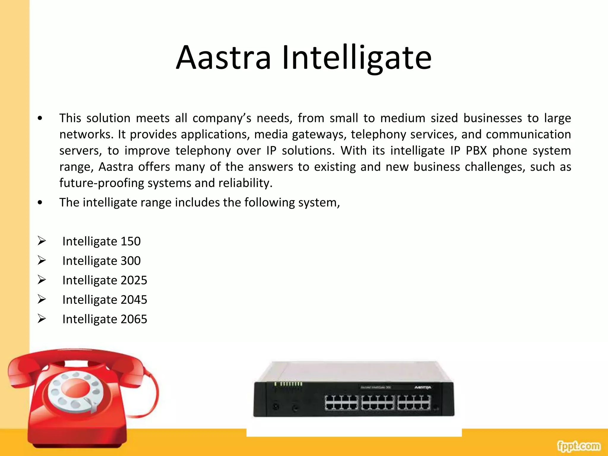 Aastra Intelligate | PPT