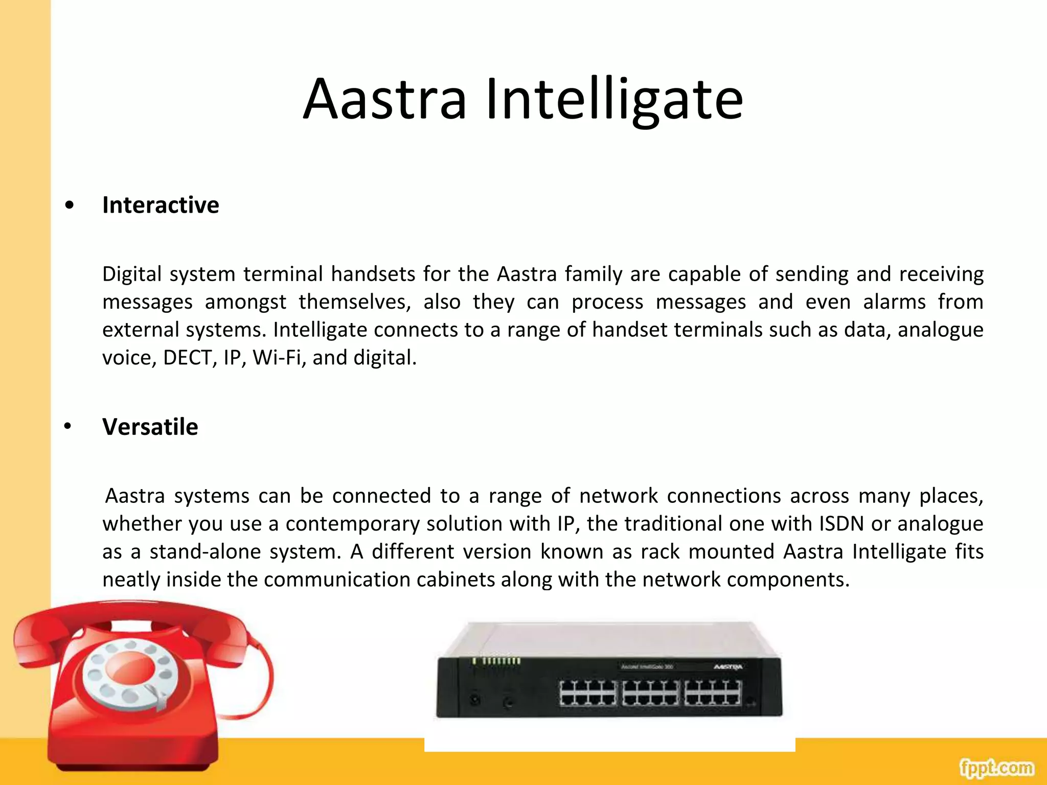 Aastra Intelligate | PPT