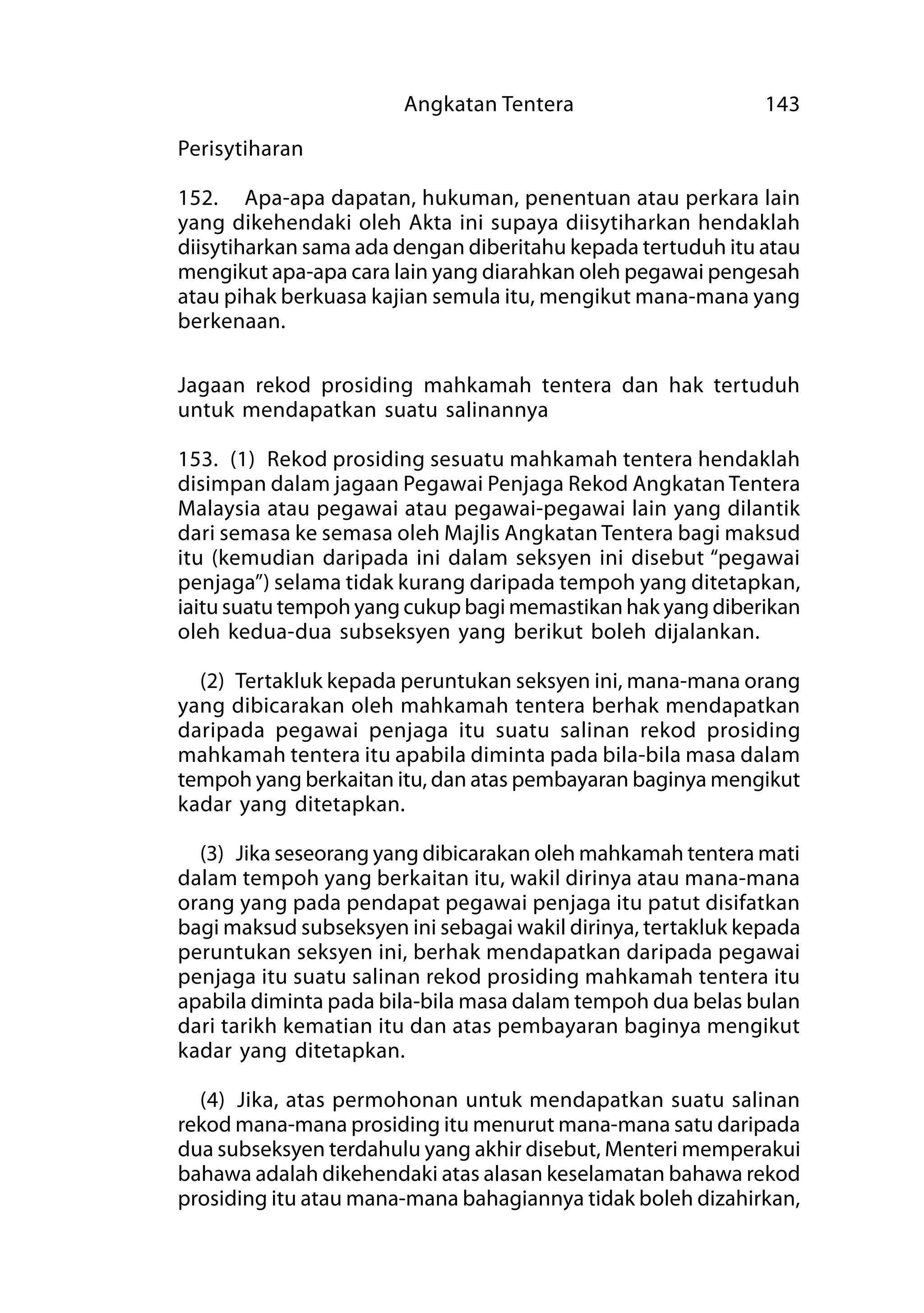 AKTA ANGKATAN TENTERA 1972 | PDF