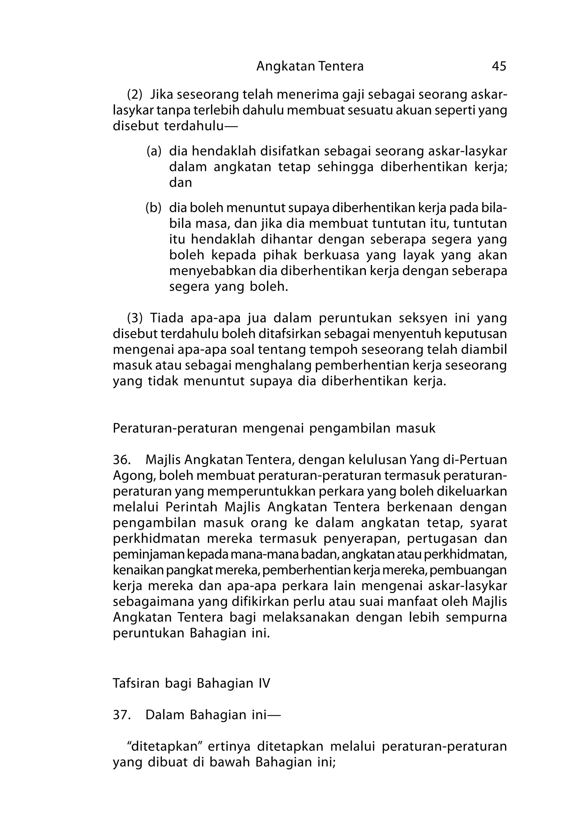 AKTA ANGKATAN TENTERA 1972 | PDF