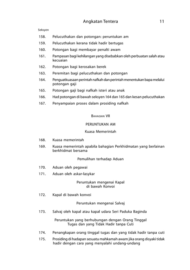 AKTA ANGKATAN TENTERA 1972 | PDF