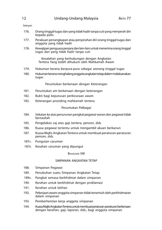 AKTA ANGKATAN TENTERA 1972 | PDF