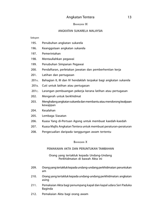 AKTA ANGKATAN TENTERA 1972 | PDF