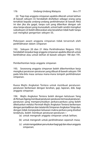 AKTA ANGKATAN TENTERA 1972 | PDF