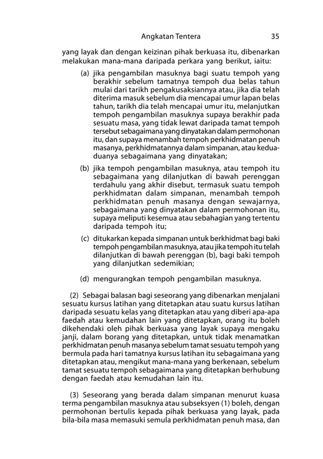 AKTA ANGKATAN TENTERA 1972 | PDF