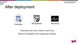 Production and Beyond: Deploying and Managing Machine Learning Models ...