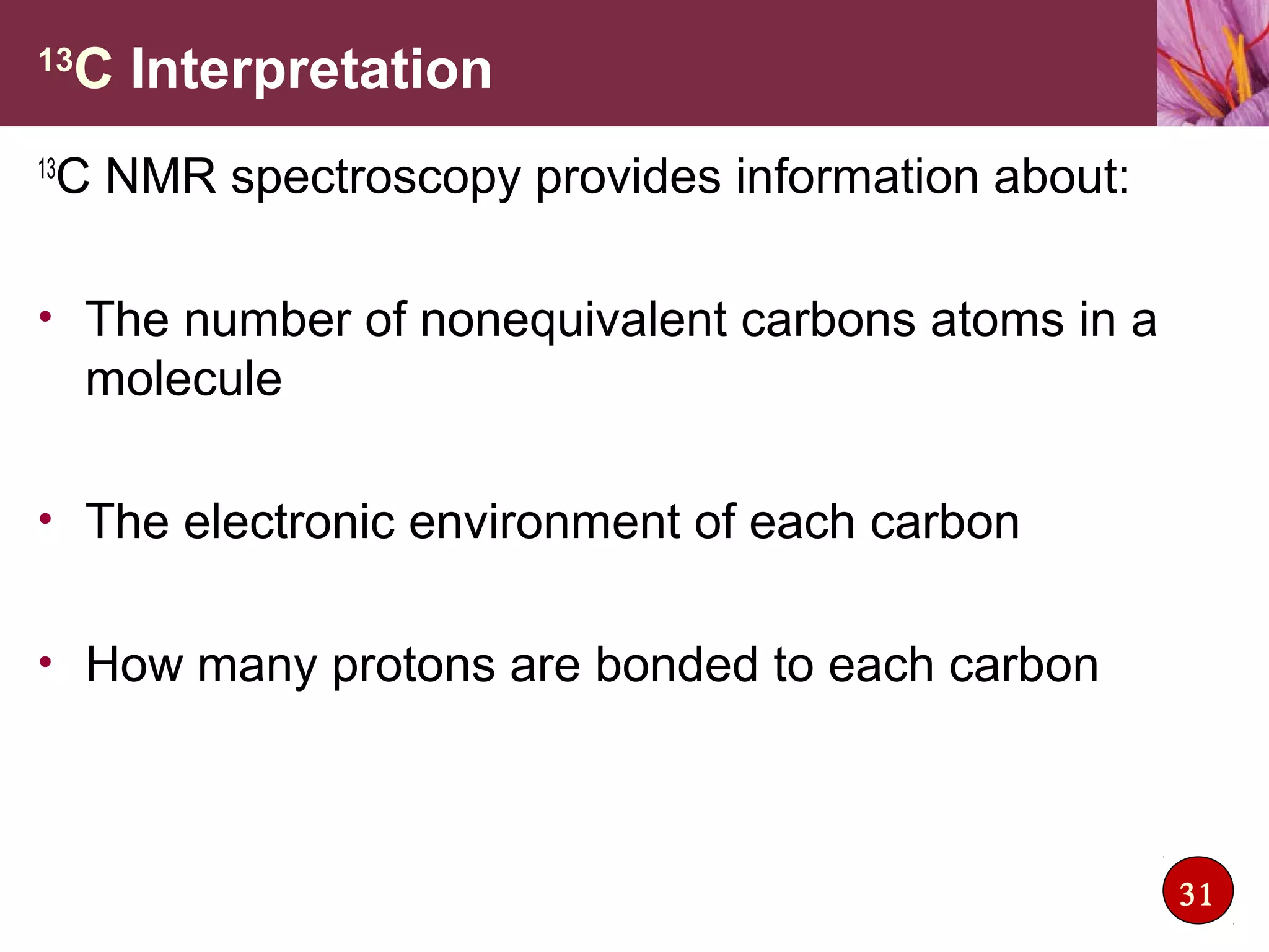 C 13 NMR Spectroscopy | PPT
