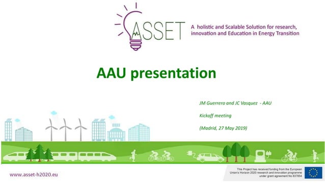 AAU presentation at H2020 project ASSET | PPT