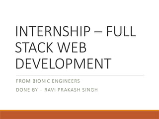 AAUA FULL-STACK-WEB-DEVELOPMENT siwes report | PPTX | Web Design and HTML | Internet